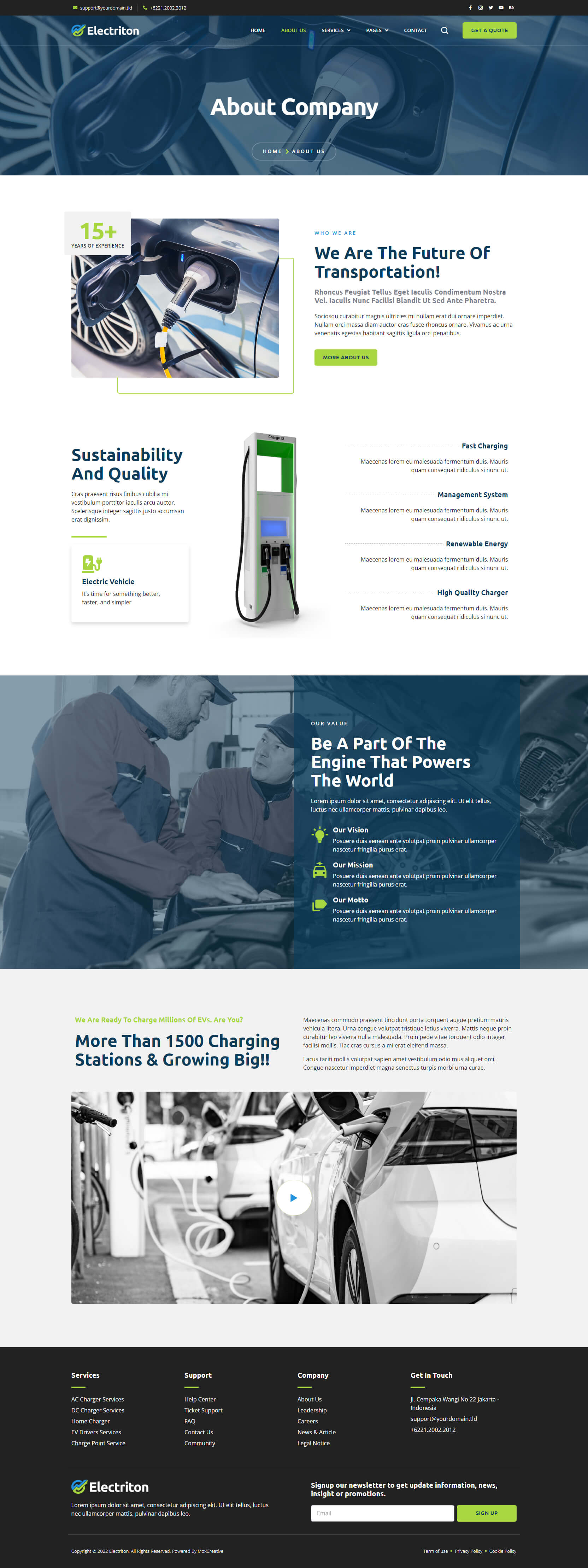 Electriton - Electric Vehicle & Charging Station Elementor Pro Template Kit by moxcreative